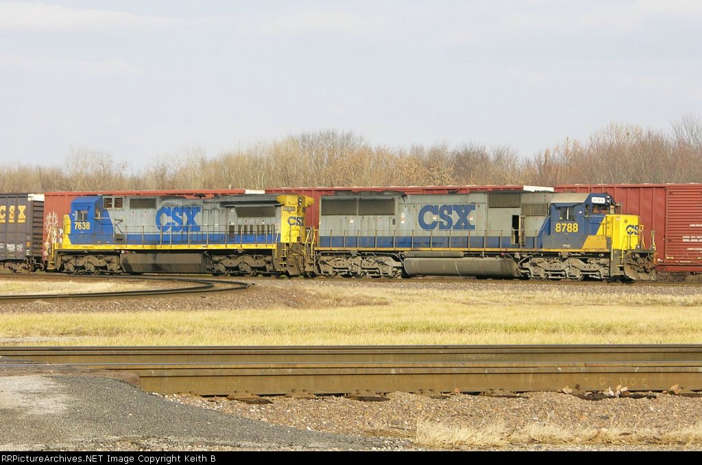CSX 8788 and 7638